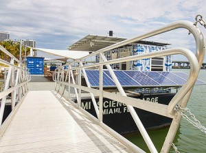 New floating marine science barge in Miami powered by PV