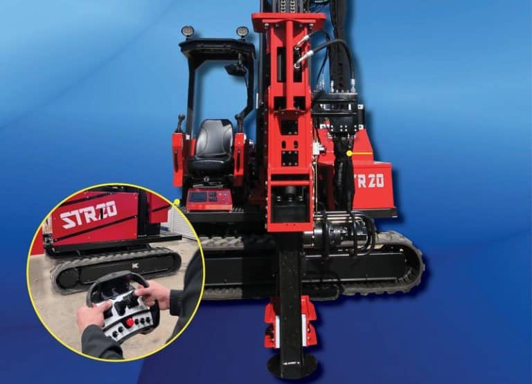 HMC solar pile driver now with remote control option | Solar Builder