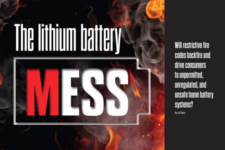Lithium battery MESS: Restrictive fire codes drive unsafe battery installs