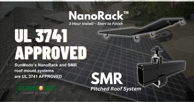 SunModo NanoRack and SMR Systems now listed to UL 3741 | Solar Builder